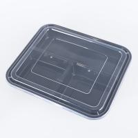 China Disposable Microwave Safe PP Meal Prep Container 3 Compartment Tray for sale