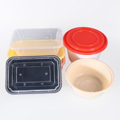 Cina Contenitore per il cibo per la preparazione del pasto in PP rettangolare da 28 oz con cassaforte a microonde a coperchio in vendita