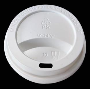 Disposable Eco Friendly Paper Cup Lids PS For Paper Coffee 74mm