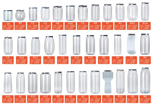 350ml 500ml PET Plastic Beverage Bottles With Pull Tab For Fruit Juice Milk Tea Coffee