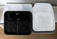 China Disposable Microwave Safe PP Meal Prep Container 3 Compartment Tray for sale