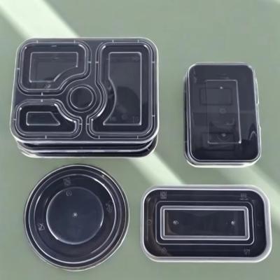 Cina Customized ODM/OEM Scatole di plastica da asporto Pranzo Bento Scatola di plastica per microonde Contenitori di plastica usa e getta con coperchio in vendita