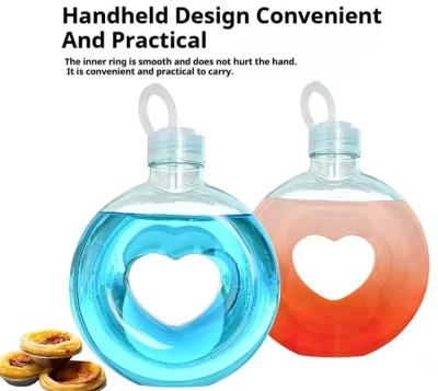 Cina Braccialetto Creativo a Forma di Anello Circolare Bevanda Bottiglia in Plastica PETG A Prova di Perdite da Viaggio Bottiglia Rotonda per Bere in vendita