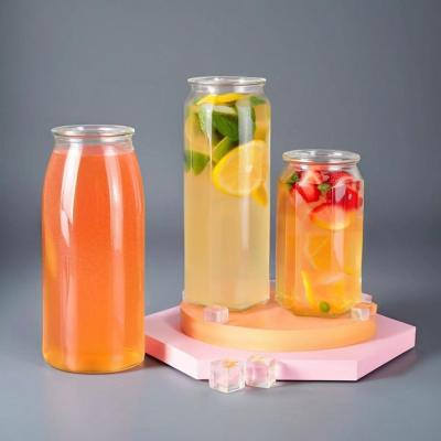 中国 250ml 330ml 375ml 500ml 透明なPET缶 フルオープン 蓋 飲み物 コラ カフェ ソダ クリーム缶 販売のため