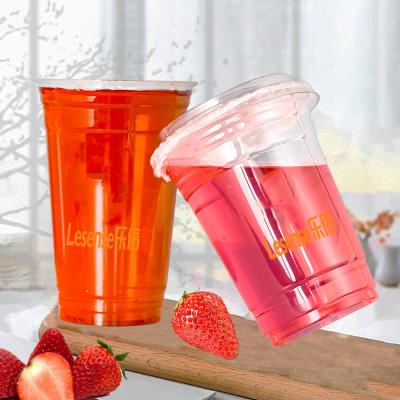 Cina Bicchieri di plastica trasparenti usa e getta per bevande fredde in PET da 16oz 32oz 98mm con logo personalizzato in vendita
