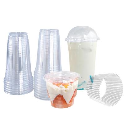 Cina Bicchieri di plastica trasparenti usa e getta per bevande fredde in PET da 16oz 32oz 98mm con logo personalizzato in vendita
