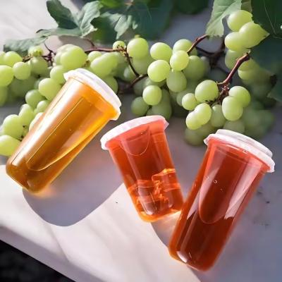Cina Tazze di plastica usa e getta con logo personalizzato Lesense, trasparenti e morbide, per tè al latte, con coperchio, bicchiere per succo di boba in vendita