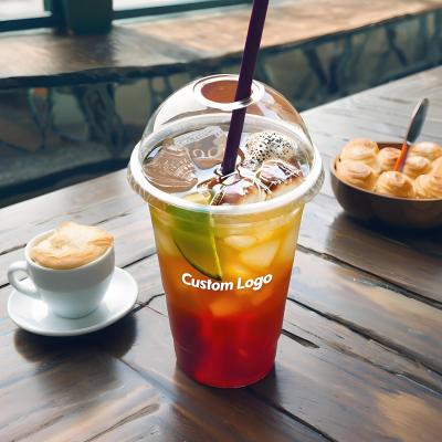 Cina Licenza ODM Chiara Da Portare Ghiaccio Caffè Te' Bubble Coppa Disposable 16oz 32oz PET Coppa di Plastica in vendita