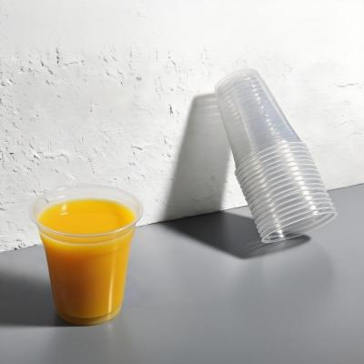 China Transparent Disposable Plastic Cups Disposable Custom logo clear Pet Plastic Cup for Drink for sale