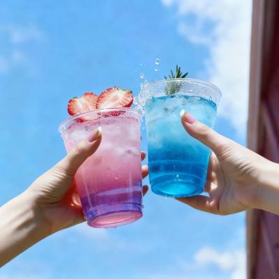 Китай Одноразовые пластиковые стаканчики для мороженого из ПЭТ, оптовая продажа, для магазинов молочного чая, пластиковые стаканчики для сока продается