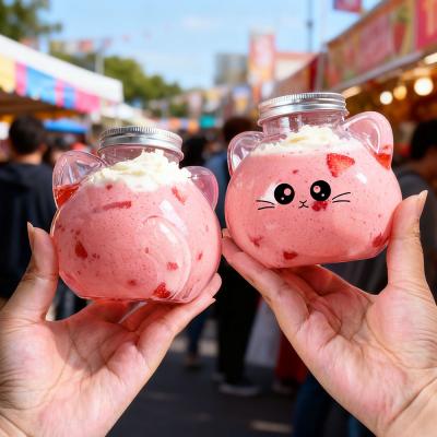 中国 工場卸売 700ml ハート型飲料ジュースボトル スクリューキャップ付き 販売のため