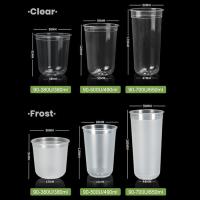 China 12/16/22oz Round Bottom Bubble Tea Ice Coffee Plastic Cups for sale