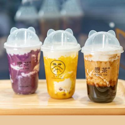 China 12/16/22oz Round Bottom Bubble Tea Ice Coffee Plastic Cups for sale