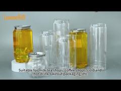 350 ml 500 ml PET plastic drankflessen met trekbalk voor vruchtensappen melk thee koffie