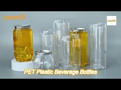 Customized Logo 200ml PET Plastic Beverage Bottles With Pull Tab Eco Friendly Durable