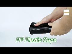 12oz 16oz PP πλαστικά φλιτζάνια Custom Design Eco Friendly Μαύρα PP πλαστικά ποτήρια