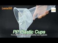 Op maat gemaakte plastic bekers met logo Wegwerpplastic bekers voor snack 2 in 1