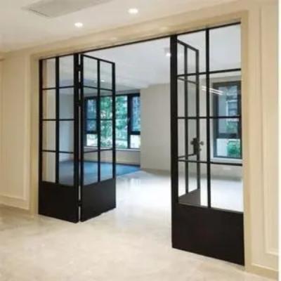 Cina Profilo di alluminio porta a finestra pieghevole vetro cornice sottile vetro porte fisarmonica in vendita