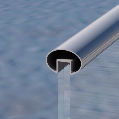 Cina Profili di balustrade per ringhiera in vetro laminato da 12 mm Profili in alluminio in vendita