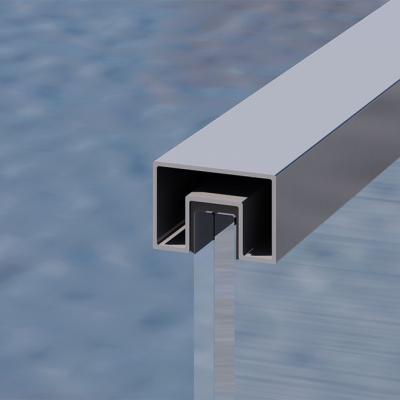 Cina Profili di balustrade per ringhiera in vetro laminato da 12 mm Profili in alluminio in vendita