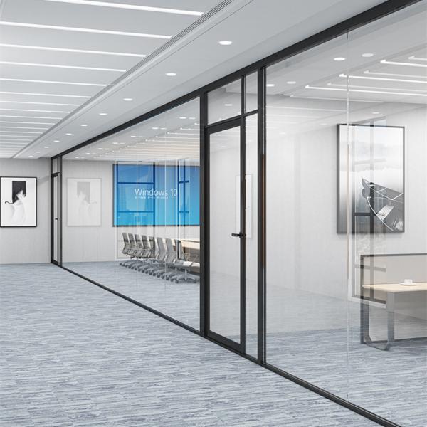 Quality Office 12mm Toughened Glass Partition CCC Tempered Glass Room Divider for sale