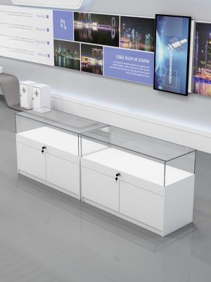 China Full Vision Glass Retail Display Case Tempered Glass Counter For Jewellery Shop for sale