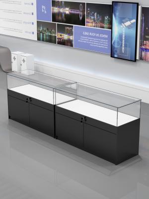China Full Vision Glass Retail Display Case Tempered Glass Counter For Jewellery Shop for sale