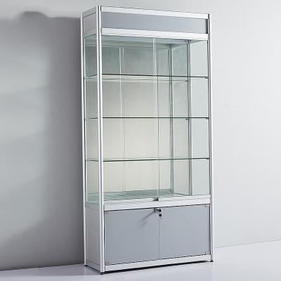 China Warenvitrine Glasschrank Supermarkt Wandglasbildschirm zu verkaufen