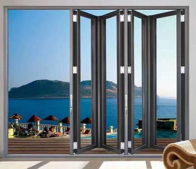 Cina Camere da sole Porte di vetro Accordion 3mm-12mm Interni Porte scorrevoli in vetro in vendita