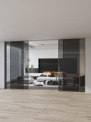 China Kleedkamer Aluminium glazen deurframe Smalle interne splitsing deuren Te koop