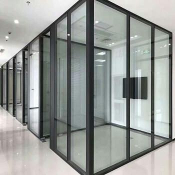 China Office Glass Partition With 12mm Clear Or Ultra-clear Tempered Glass for sale