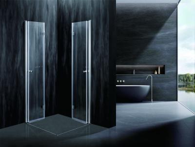 China Functionele hoek douche met 6/8 mm gehard glas en aluminium profiel met chroom Te koop