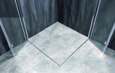 China Functionele hoek douche met 6/8 mm gehard glas en aluminium profiel met chroom Te koop