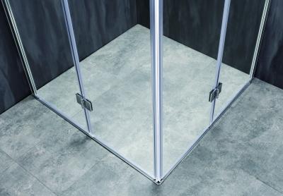 China Functionele hoek douche met 6/8 mm gehard glas en aluminium profiel met chroom Te koop