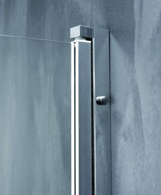 China Functionele hoek douche met 6/8 mm gehard glas en aluminium profiel met chroom Te koop