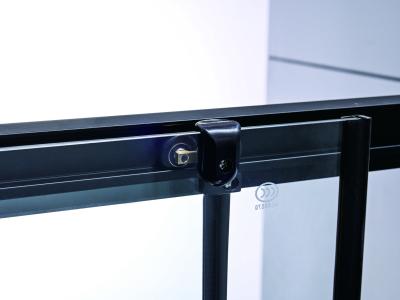Cina Porta scorrevole doccia 120*190cm Dimensione 5/6mm Vetro temperato Alluminio Cornice nera in vendita