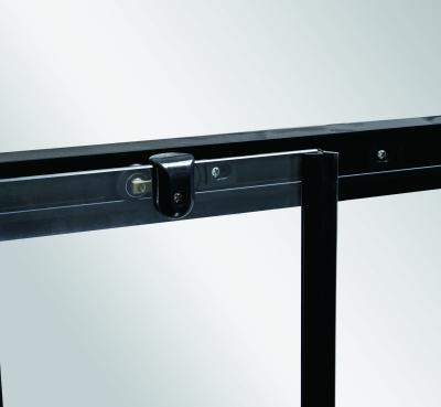 Cina Porte scorrevoli in alluminio nero con 120*190cm di dimensione e vetro temperato in vendita