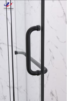Cina Vetro temperato da 6 mm con cassa doccia in alluminio nero moderno elegante e resistente in vendita