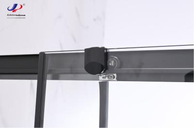 Cina 4/5mm Casella doccia in vetro temperato quadrato con telaio in alluminio nero in vendita
