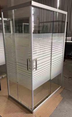 Cina 5/6mm Striscia bianca Caselle di doccia quadrate in vetro con telaio bianco in alluminio in vendita