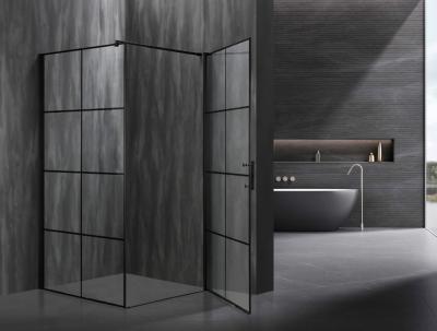 Cina Eleganti casette doccia quadrate con vetro da stampa e telaio nero in vendita