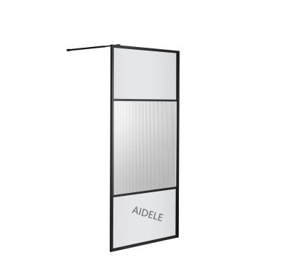 China Concise Design Tempered Glass Walk-in Bathroom Shower Screen for sale