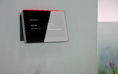 China Desk Room Booking Devices Android Tablet With LED Light Bar, NFC Reader for sale