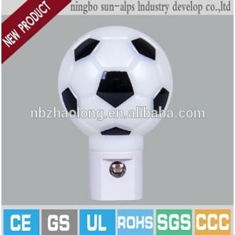 China Mini night light China supplier with sensor half football shape LED lamp kids plug light for sale