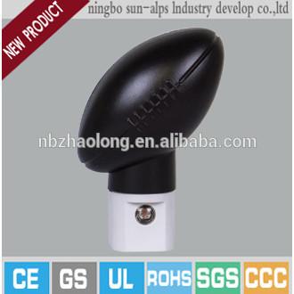 China popular rugby-shaped night light with sensor night light socket for sale