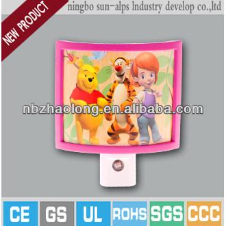 China 2014 mini cartoon LED decorative sensor night Light with UL,GE for sale