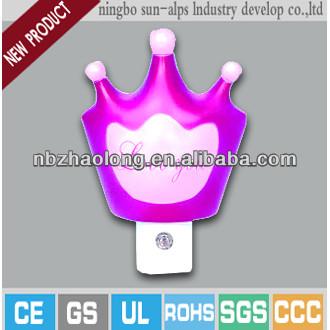 China 2014 mini led portable bedroom kids night light with plug with UL,GE for sale