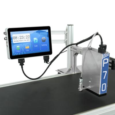 China P70 Piezoelectric Automatic Coding Production Line High-speed Jet Printing Carton QR Code Inkjet Printer 71.8mm for sale