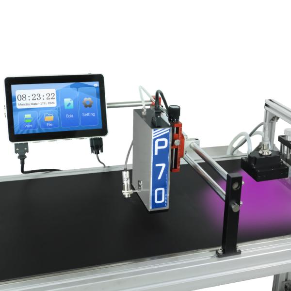 Quality Demin P70UV Curing Lamp Inkjet Printer Print QR Code Carton Aluminum Foil Bag for sale