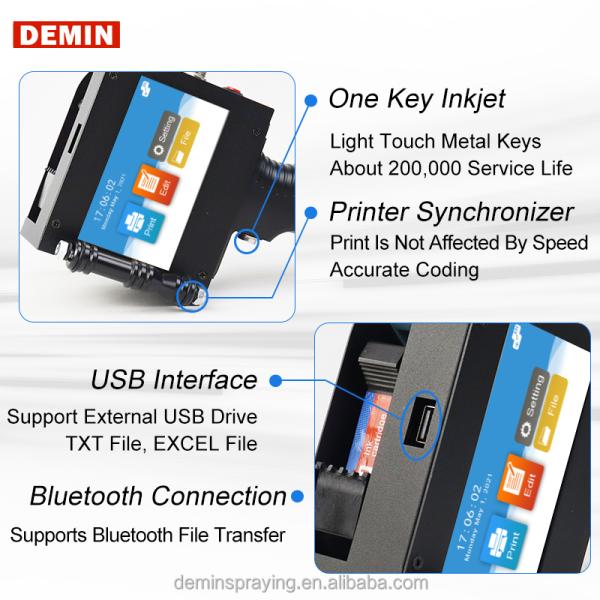 Quality Demin MX3S Handheld Inkjet Printers for Carton Box Automatic Pattern Date logo for sale